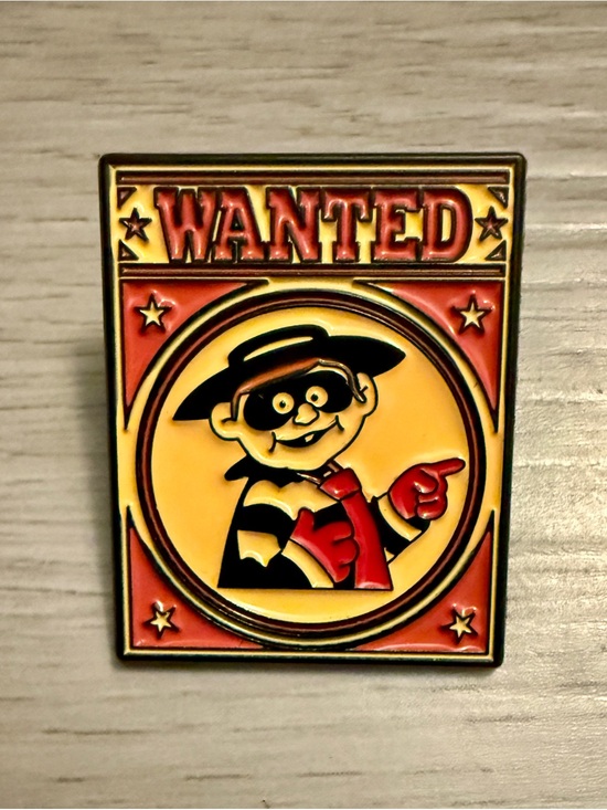 Jewelry | Hamburglar Wanted Poster Wild West Parody Enamel Pin 8s Retro ...
